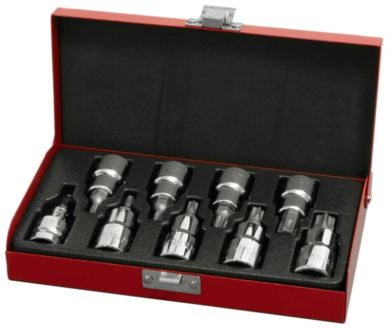 TORX-KÄRKIHYLSYSARJA 1/2" T20-T60 10-osainen torx hylsysarja ...